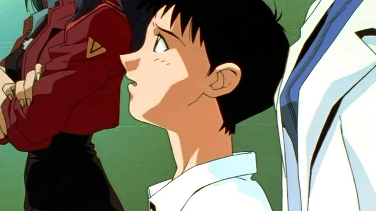 Shinji screaming like a pansy. - YouTube