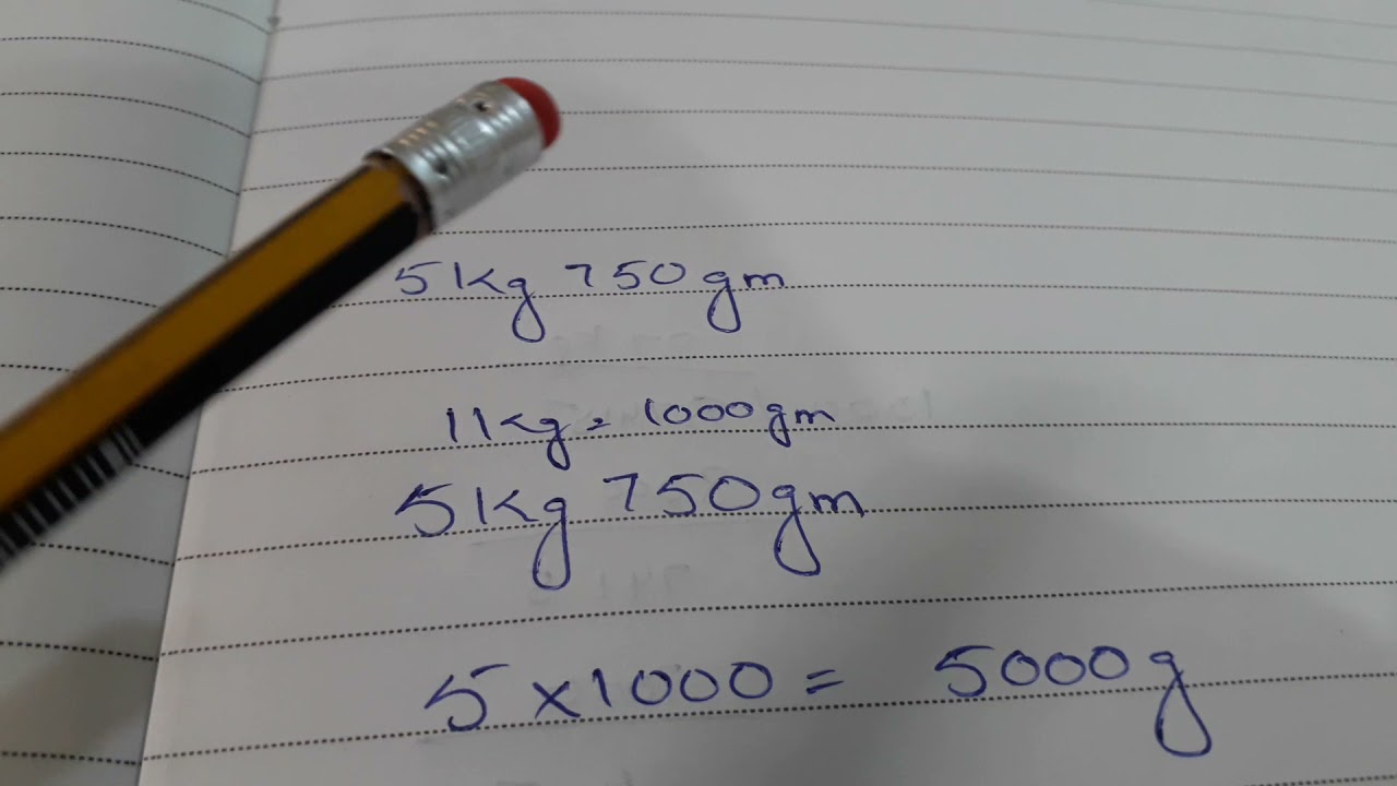Conversion Of Kg And G YouTube
