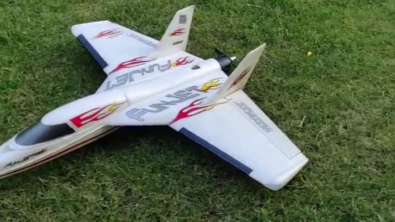 Fast RC Airplane Funjet @200kmh 1200w motor - YouTube
