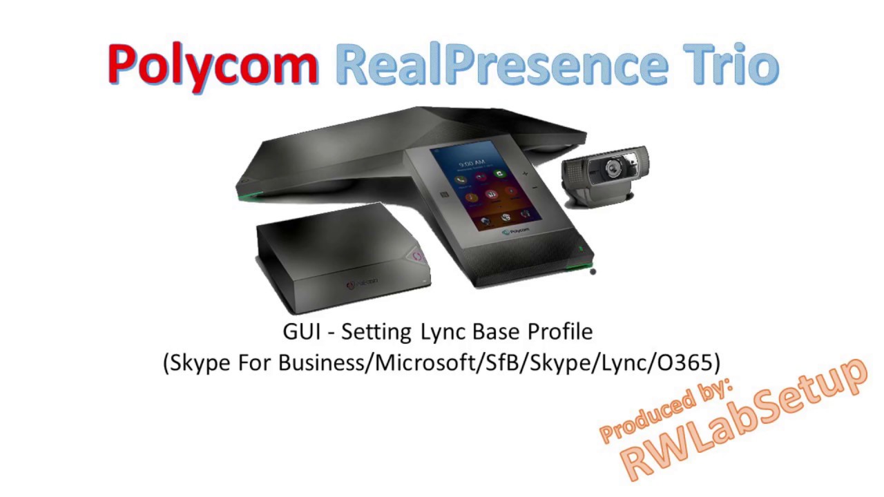 Polycom Trio 8800 - GUI - Setting Lync Base Profile - YouTube