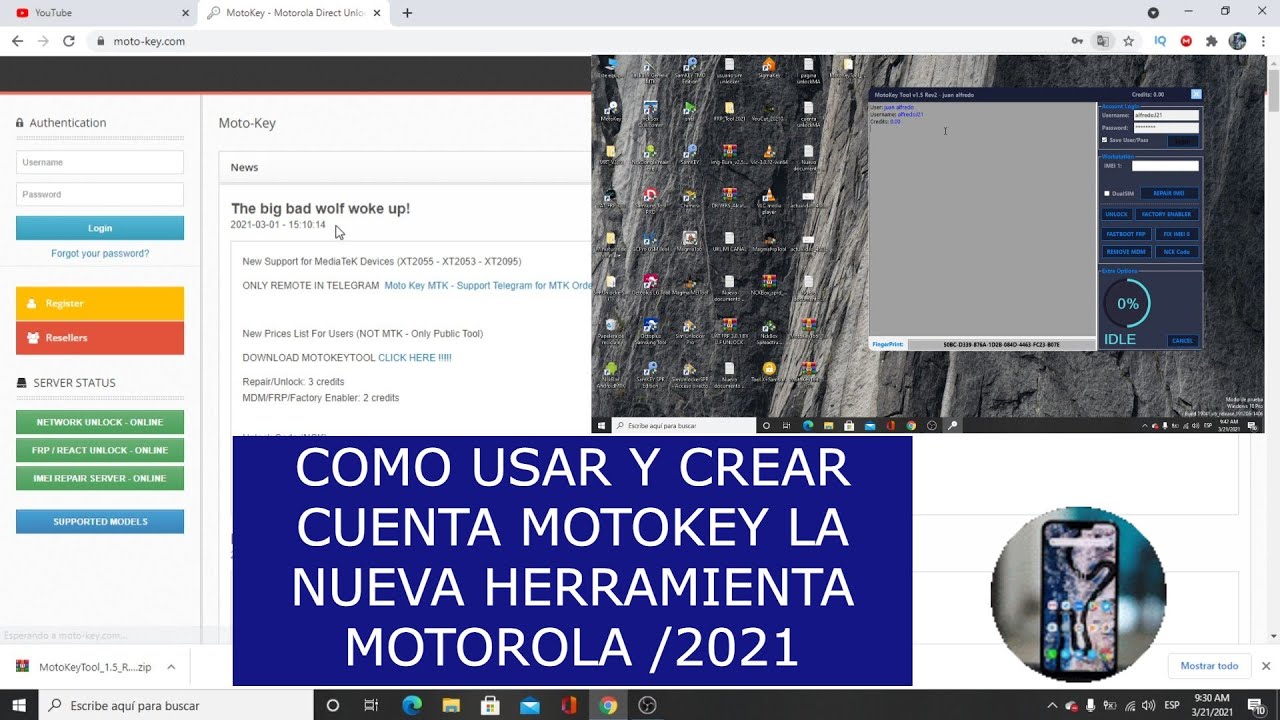 Cómo usar Y crear un usuario para Motokey nueva herramienta Moto #1 ...