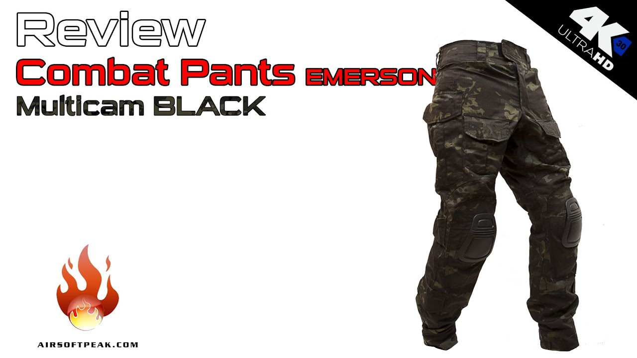 Review Emerson Combat Pants Gen3 MC BLACK [4K] | Ash32 / MDS [Airsoft ...