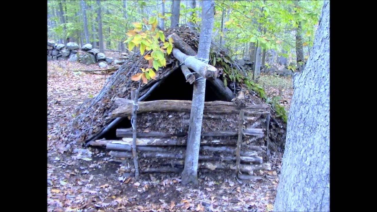 How to Build a Primitive A-frame Shelter - YouTube