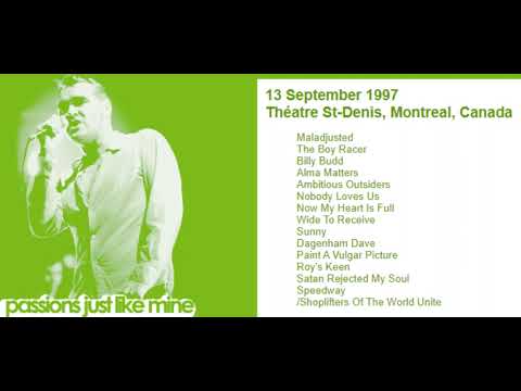 🎤 Morrissey - September 13, 1997 - Montreal, Canada - YouTube
