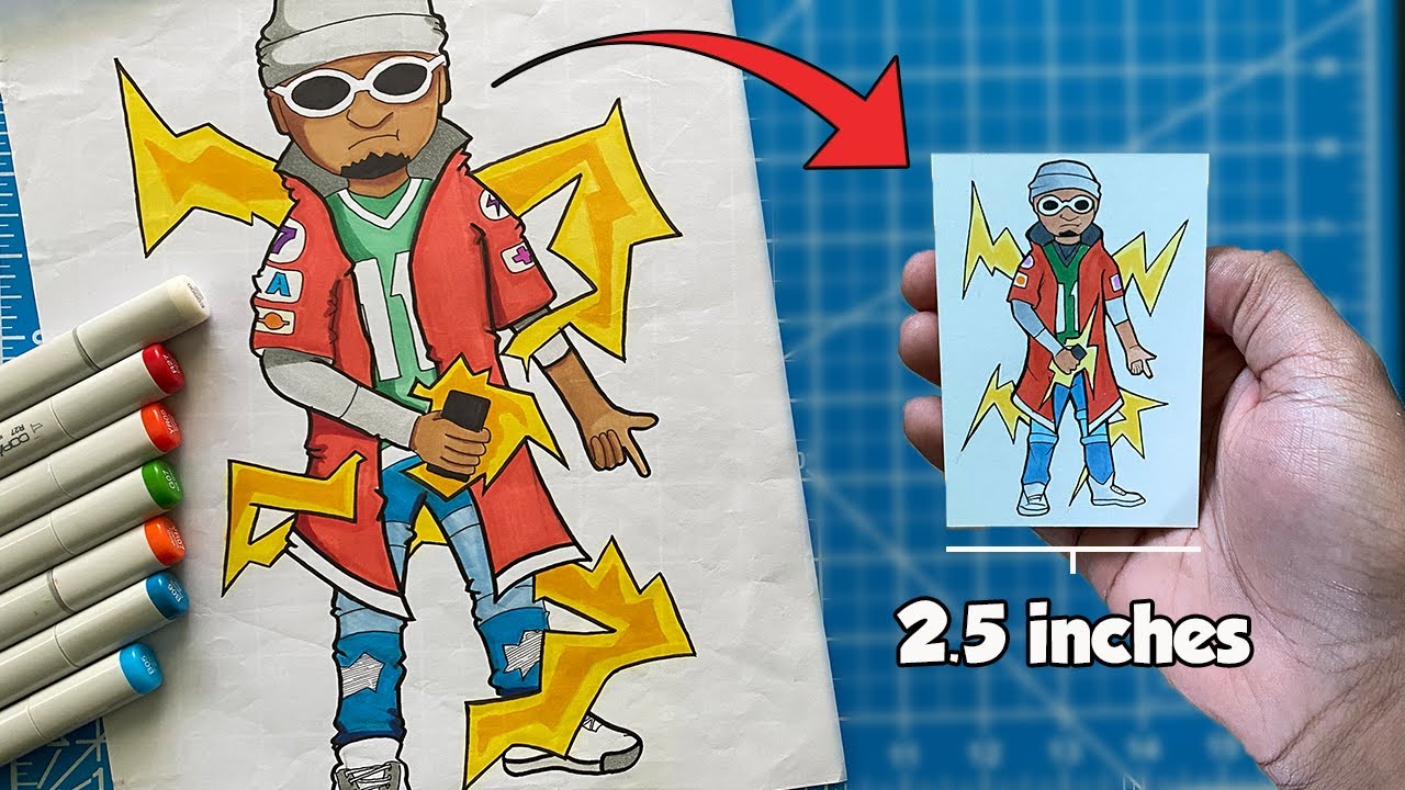 Drawing Super Tiny Versions Of My Art- Is This Too Small?! - YouTube