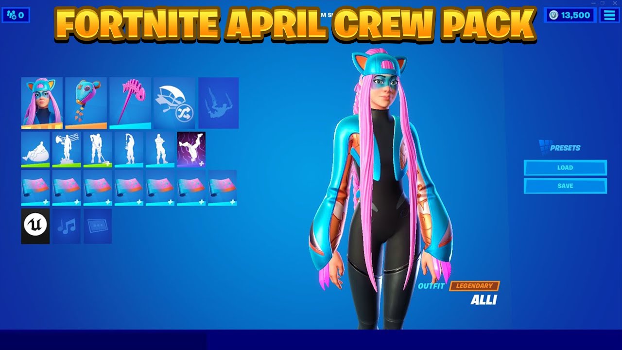 Fortnite April Crew Pack Locker Showcase - YouTube