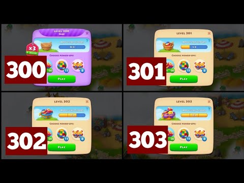 Township Colorful Puzzle Levels 300, 301, 302, 303 | New Element Unlock ...