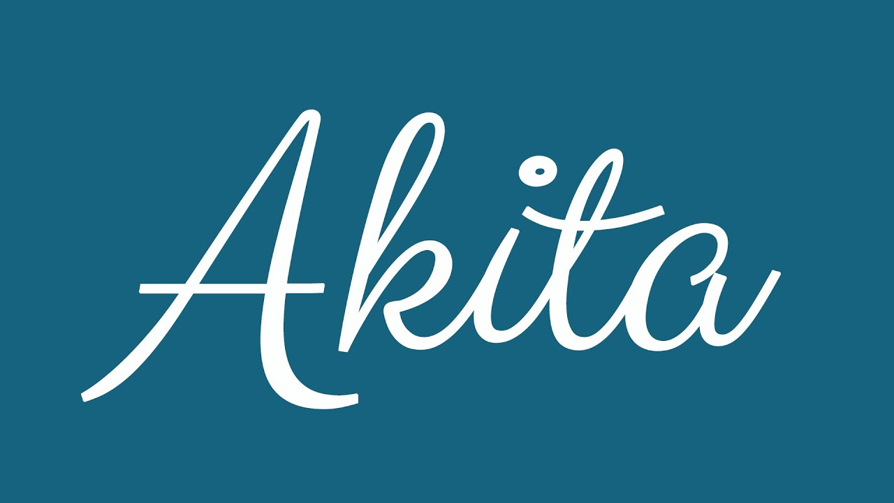 Learn how to Sign the Name Akita Stylishly in Cursive Writing - YouTube