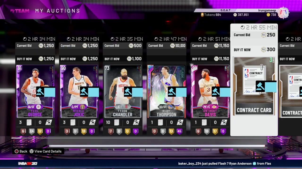 NBA 2k20 flash packs 7 pack opening(sub 2 Dcentric ) - YouTube