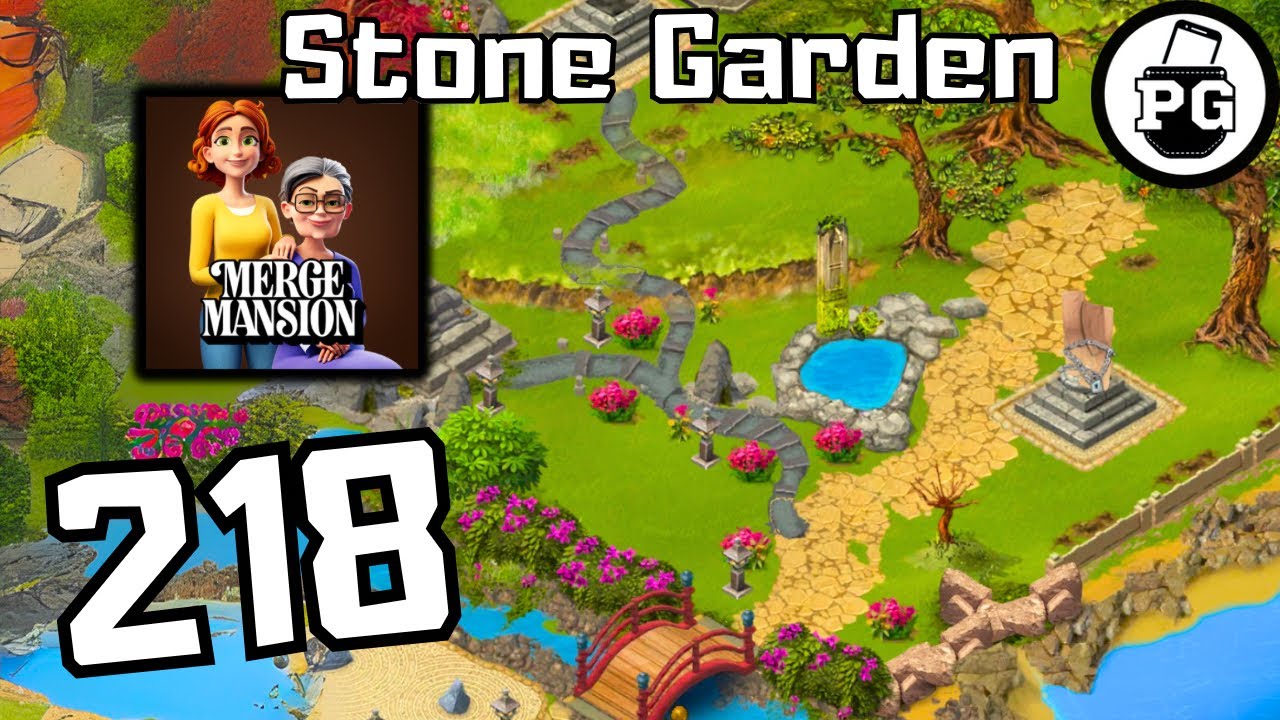 Flower Decoration to Stone Garden Area 🏡 Merge Mansion - Gameplay Walkthrough |Part 218| - YouTube