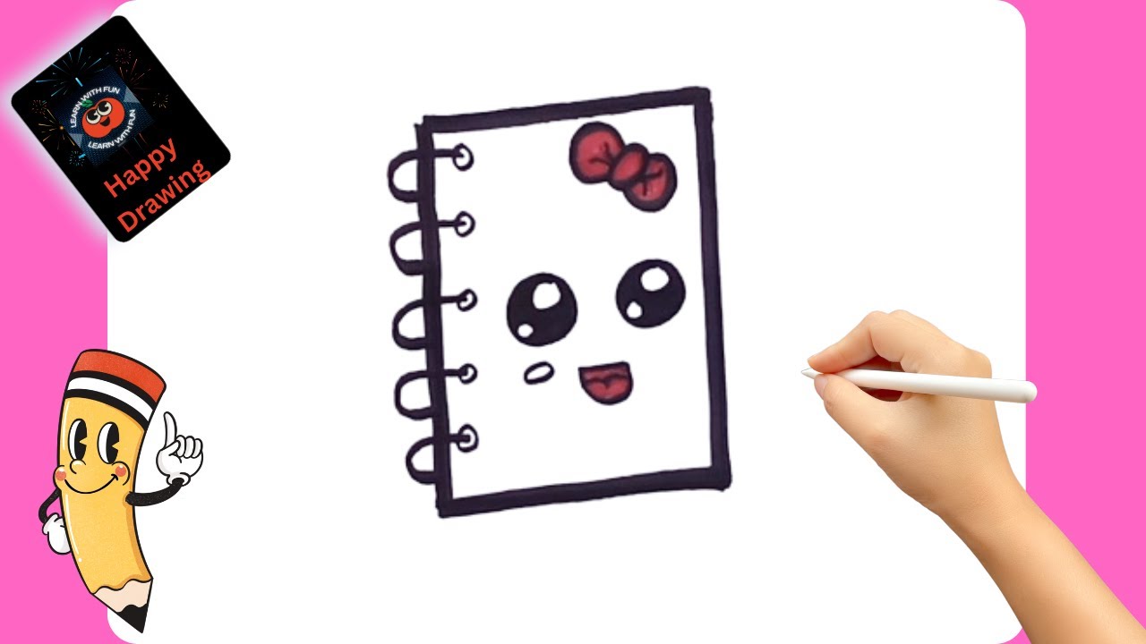 How To Draw A Cute Notebook📒 For Kids, Toddlers - YouTube