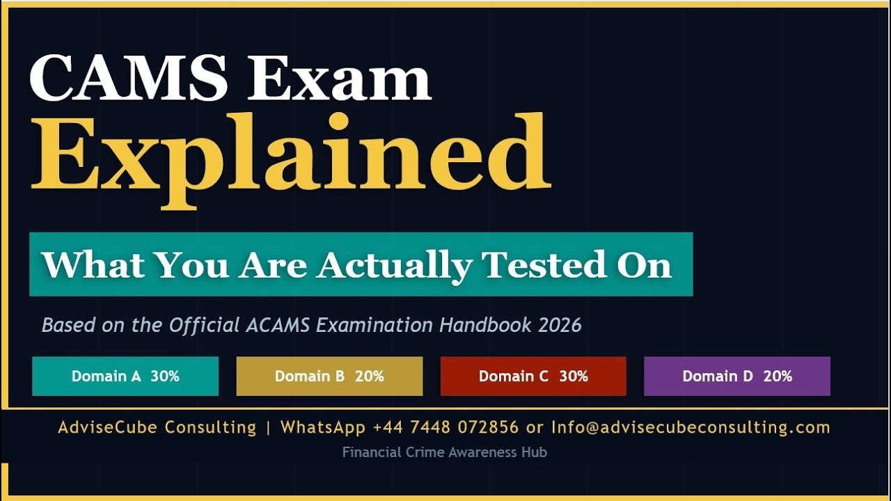 CAMS Exam Blueprint Explained — What You Are Actually Tested On ...