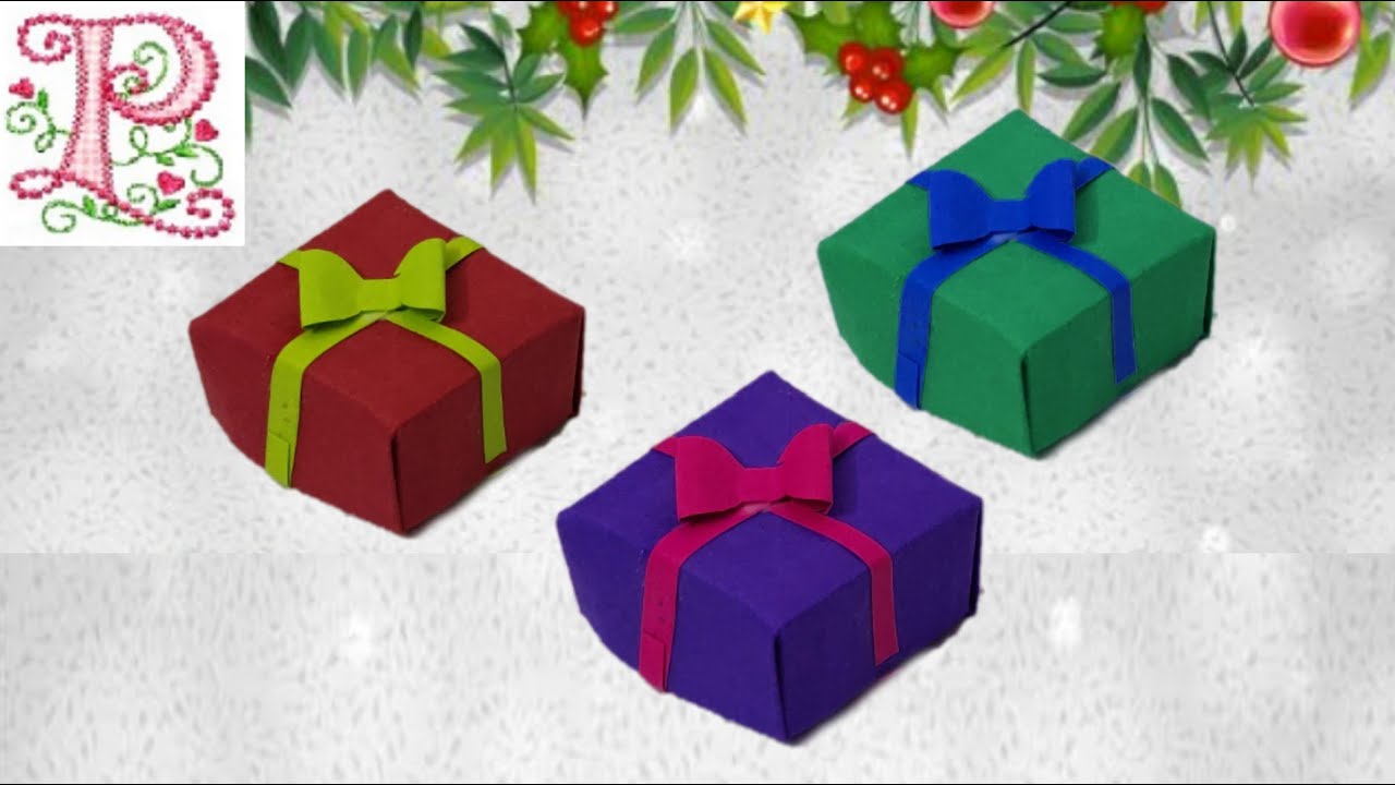 diy miniature gift box || paper craft ideas || christmas special mini ...
