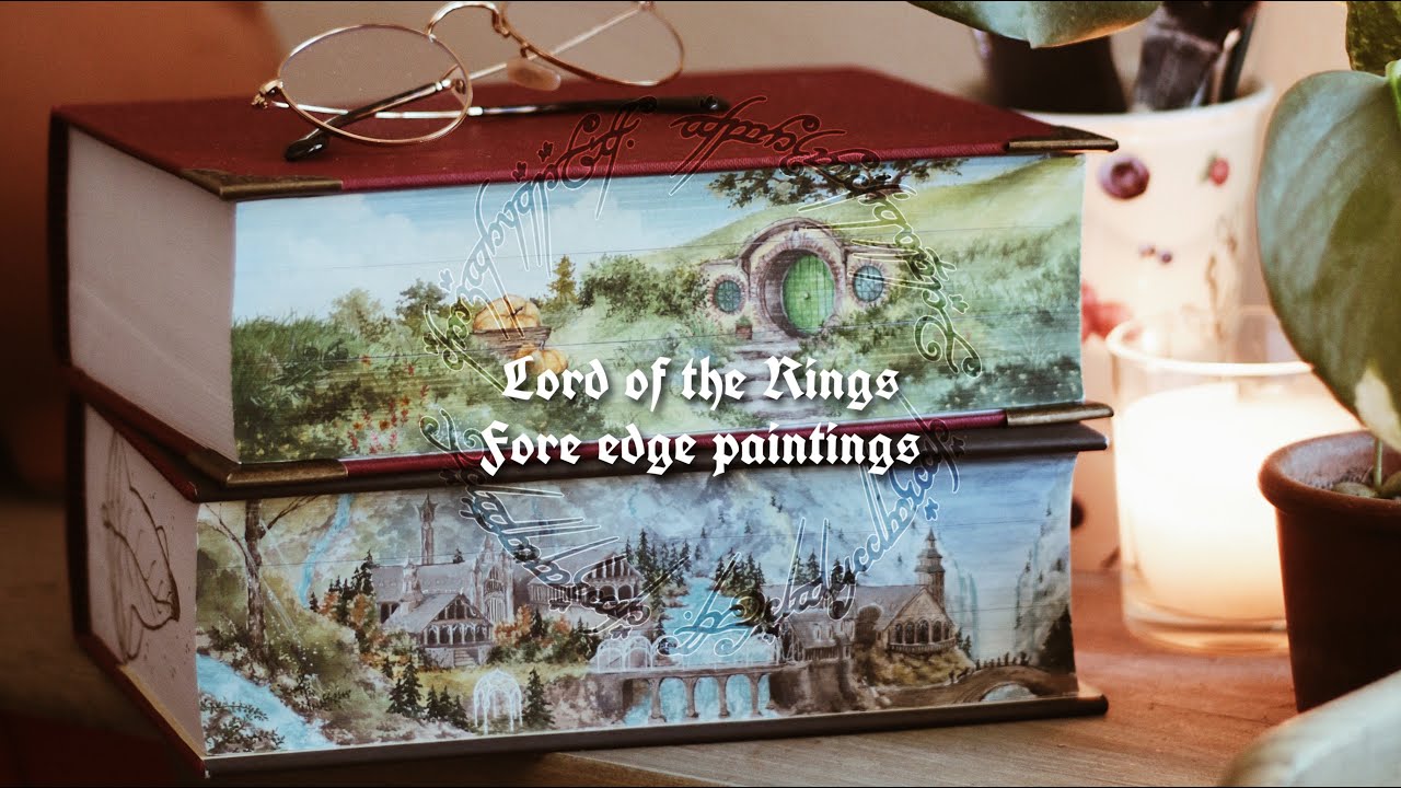 The Lord of the Rings Fore-edge painting | Book Art - YouTube