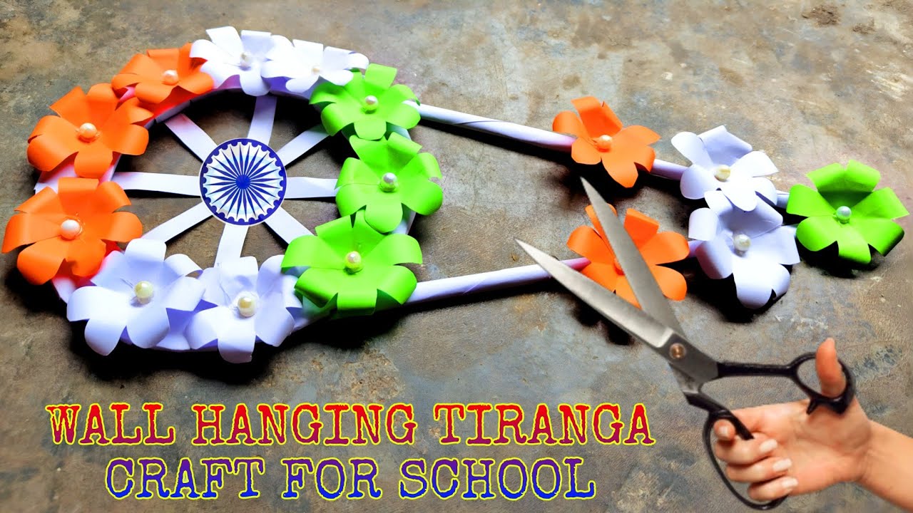 Tiranga craft paper flowers ideas | paper se tiranga banane ka tarika ...