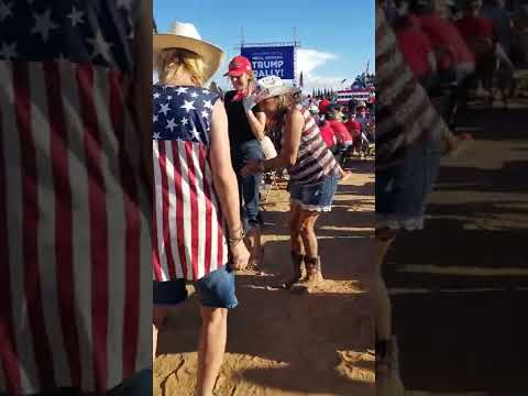 10/9/2022 - TRUMP RALLY - Macho Man Dancing In VIP - YouTube