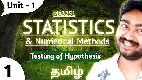Statistics and Numerical Methods MA3251 Engineering Semester 2 Tamil ...