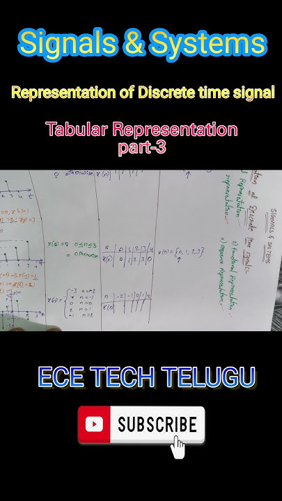 Tabular Representation of Discrete time signal | Signals& systems #signals #education # ...