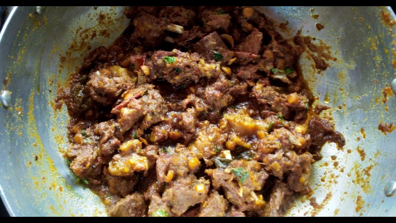 Mutton Channa Dal fry / Dal gosht recipe in tamil - YouTube