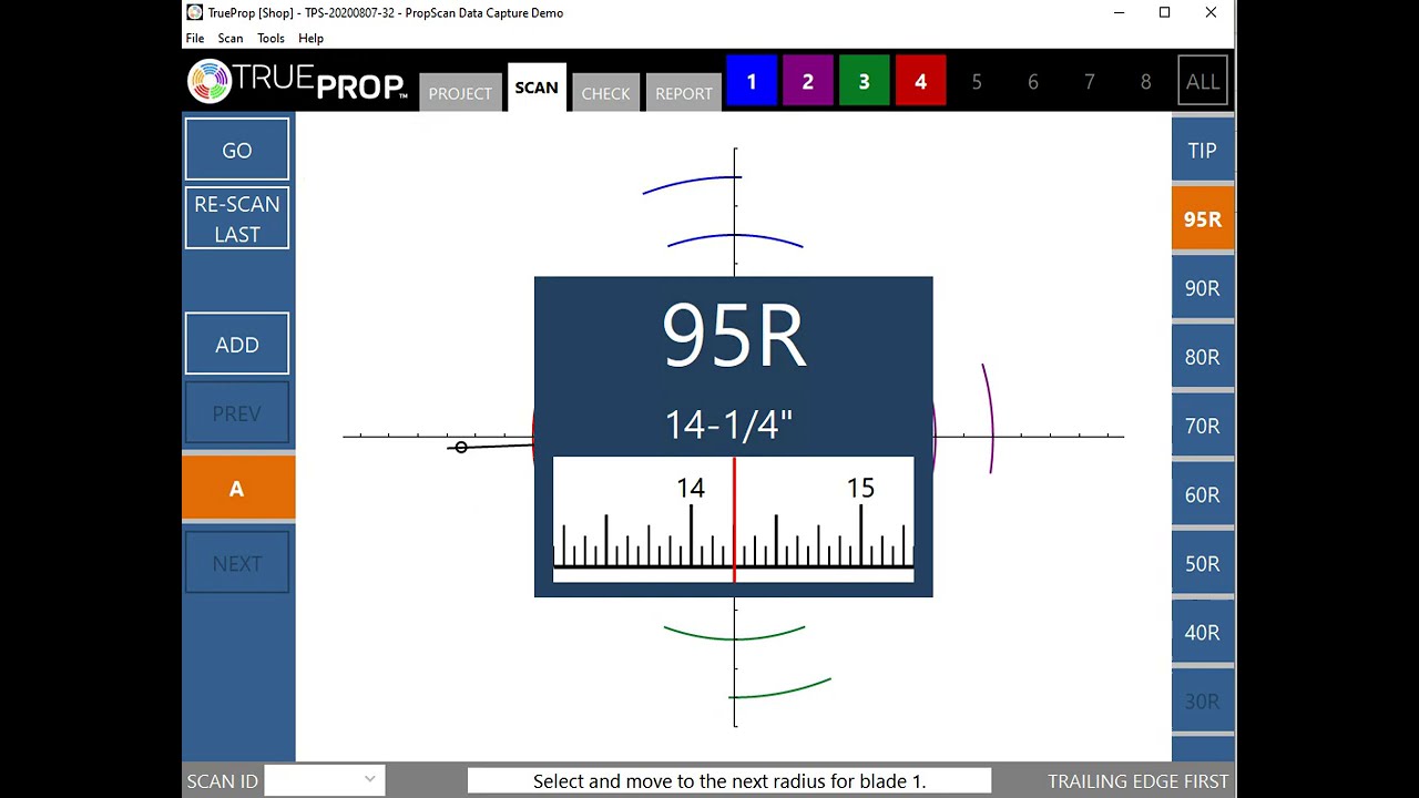 TrueProp Scanning Procedure For Manual Radius Measurement - YouTube