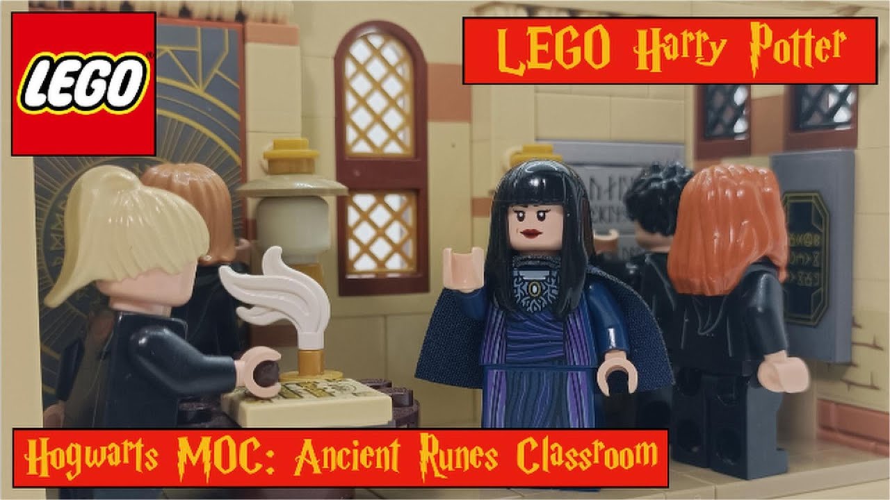 Ancient Runes classroom. LEGO Harry Potter. Modular Hogwarts MOC - YouTube
