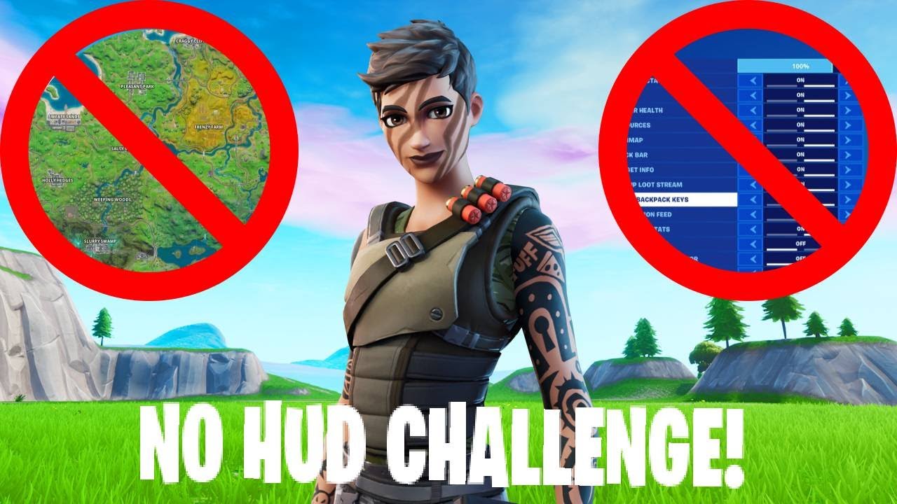 Fortnite no HUD challenge - YouTube