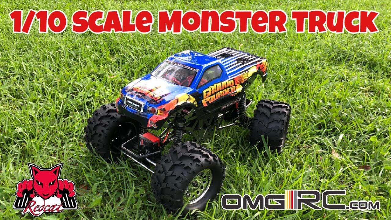 Unboxing Redcat Racing GROUND POUNDER RC Monster Truck 1/10 Scale OMGRC ...