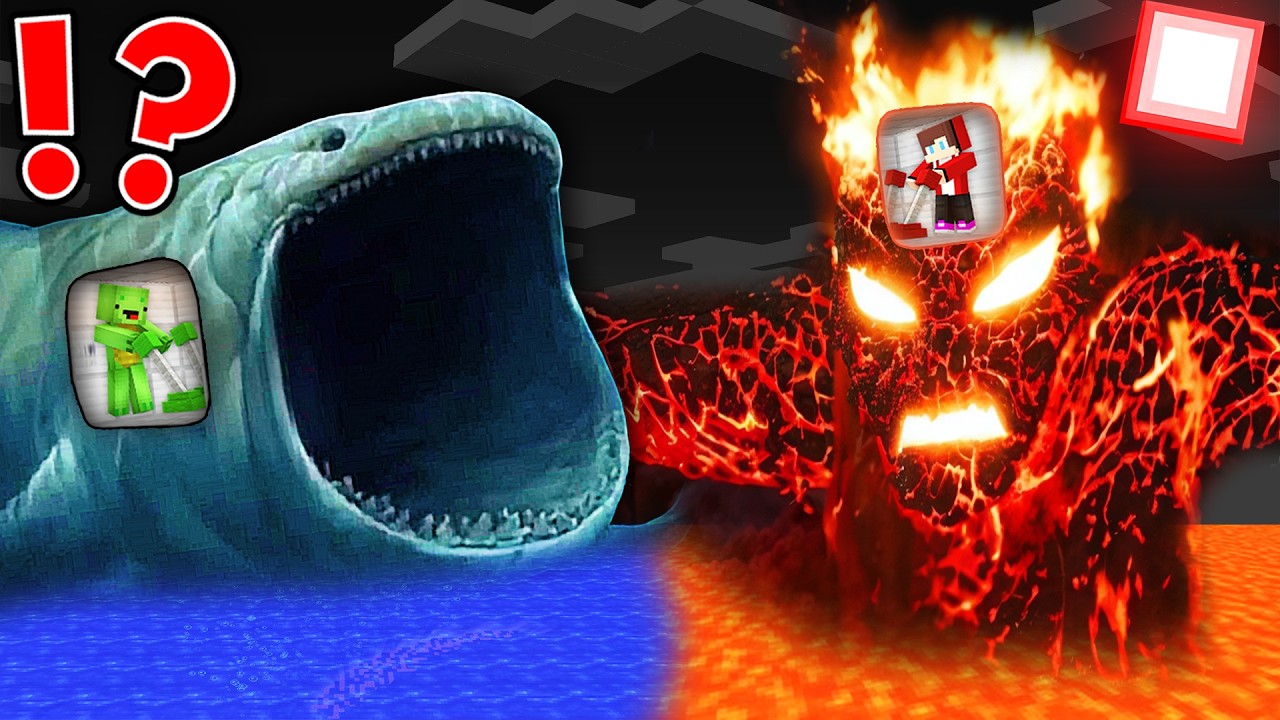 JJ's BLOOP MONSTER vs Mikey's LAVA MONSTER HEAD Control Mind Battle in ...