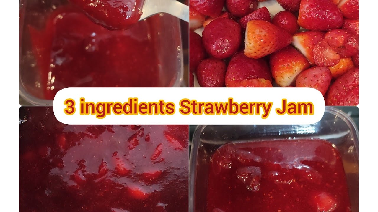 Strawberry Jam (No Preservatives) | How to make Strawberry Jam | 3 ...