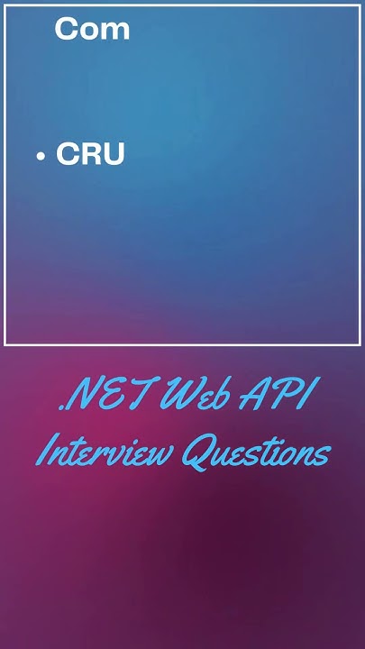 Net Web Api Interview Questions Csharp Interview Dotnetcore Youtube
