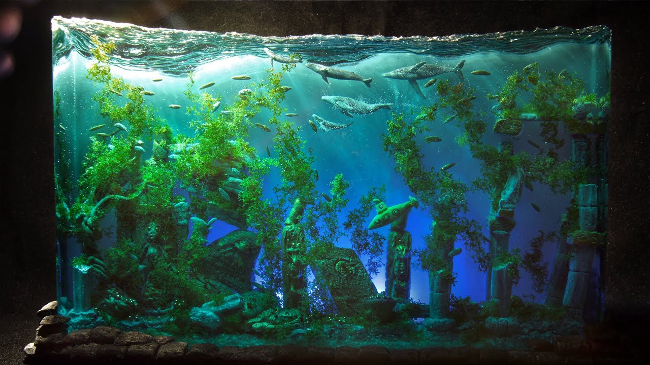 Epoxy Resin Diorama - Atlantis / Polymer Clay / 3D Printing / Resin Art ...