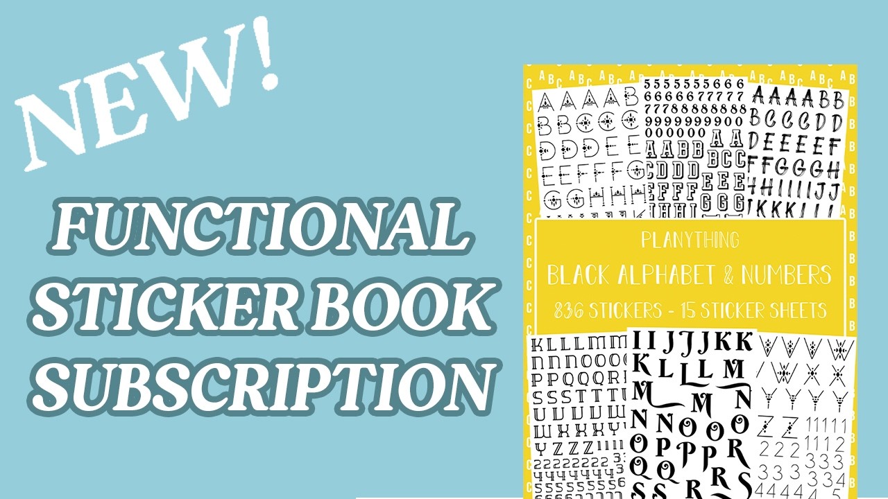 *NEW!* FUNCTIONAL STICKER BOOK SUBSCRIPTION - BLACK ALPHABET AND ...
