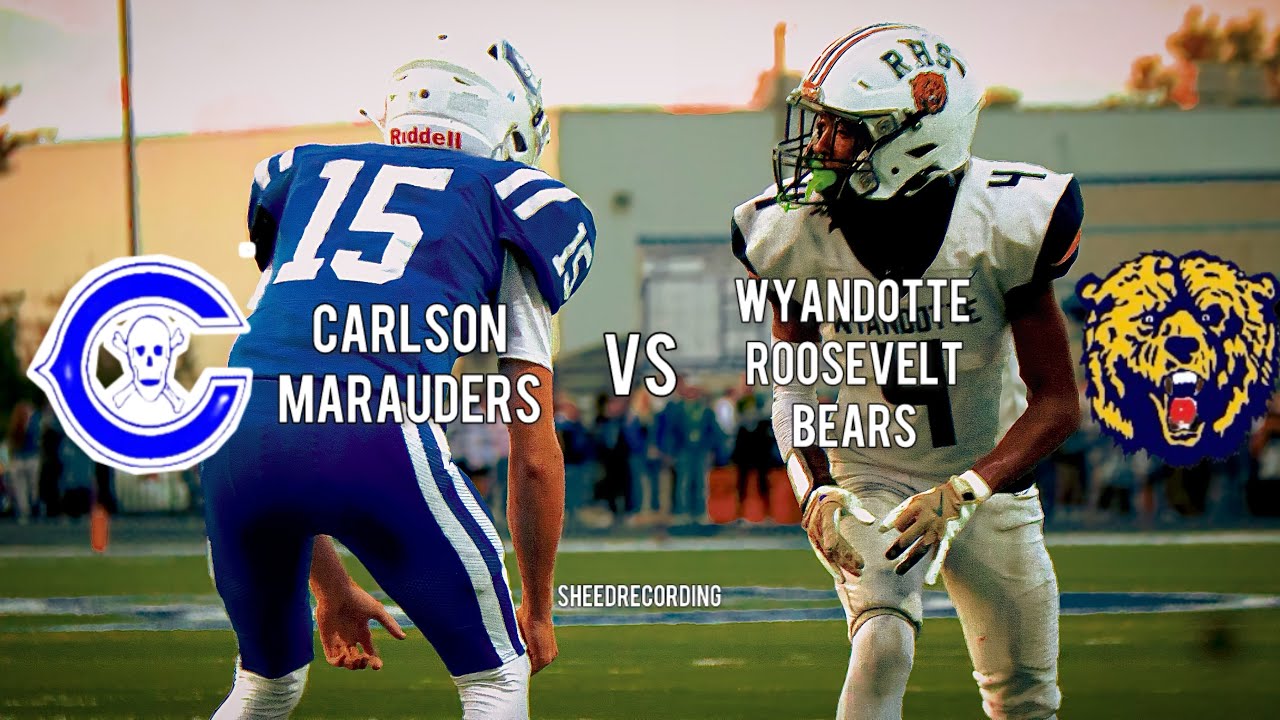 CARLSON MARAUDERS VS WYANDOTTE ROOSEVELT BEARS FULL GAME HIGHLIGHTS ...