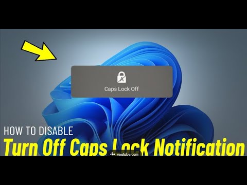 How to fix the "ABC" notification after pressing caps lock. - YouTube