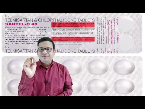 Sartel-C 40 Tablet = Telmisartan + Chlorthalidone = Medicine for Blood ...