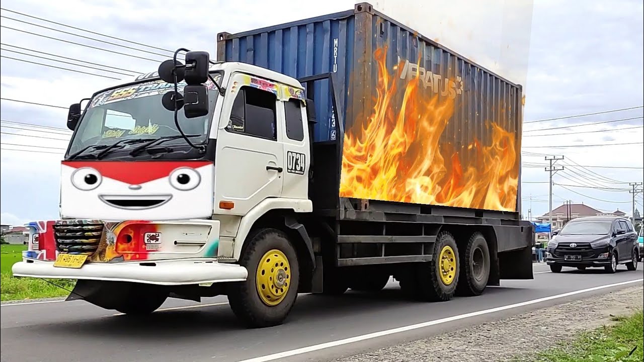 Mobil truck raksasa gadi dump truk oleng car pemadam tronton box wing ...