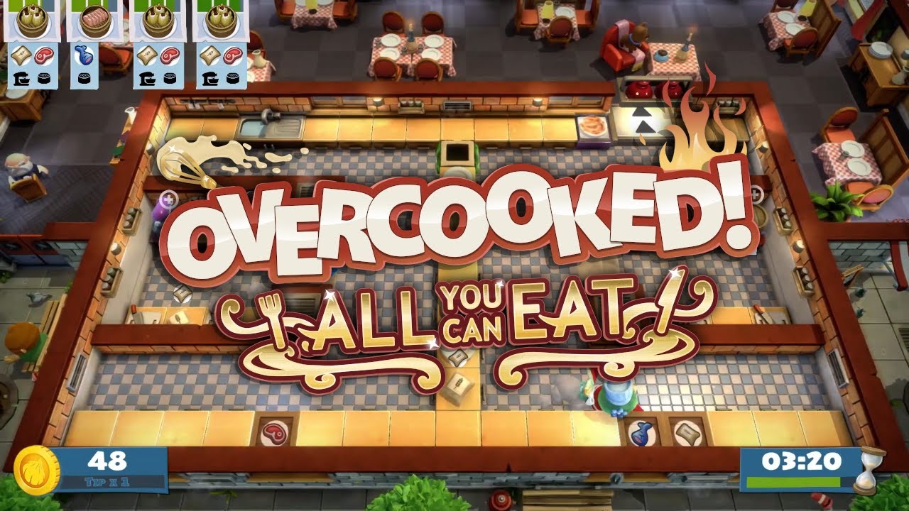 Overcooked! 2: All You Can Eat | Kevin 1 | 3-Star 🌟🌟🌟 (2 Player Co-op ...