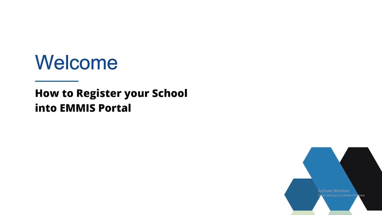 Registration of Schools into the EMMIS Portal - YouTube