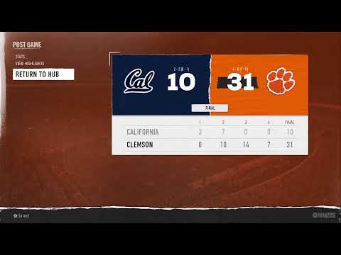 Clemson vs CAL Sek