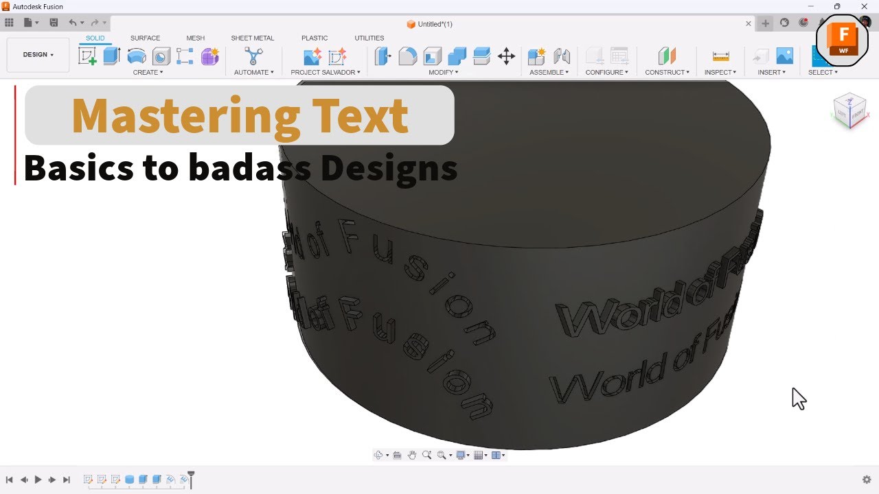Fusion 360 Text Masterclass: From Basics to Badass Designs # ...