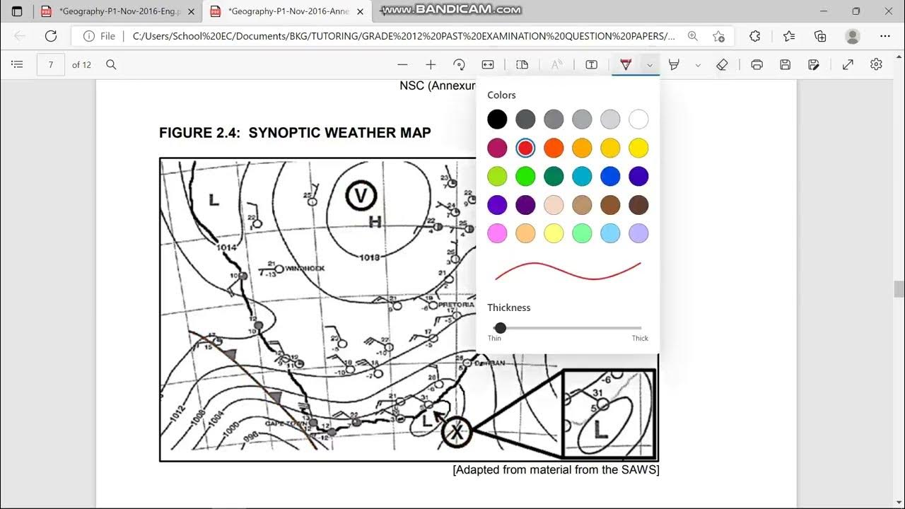 Matric|| Geography revision|| Synoptic weather map - YouTube