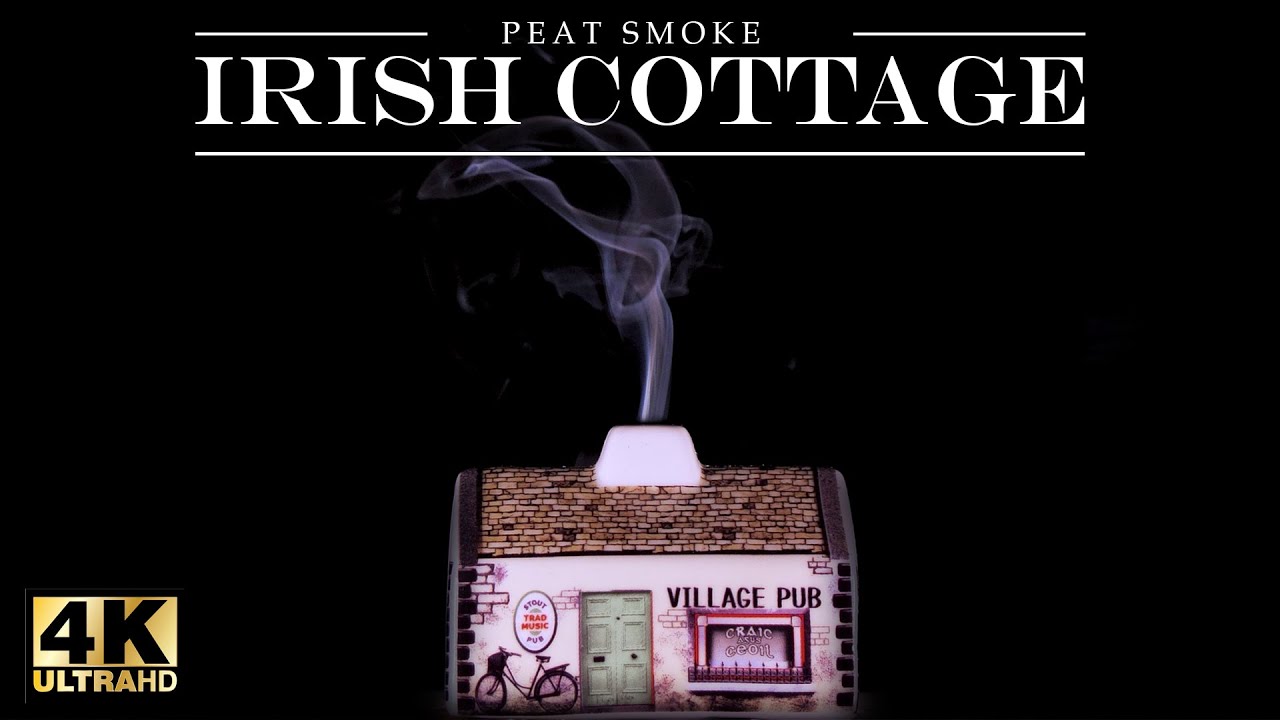 Irish cottage - peat / turf fire - irish music 4K - YouTube