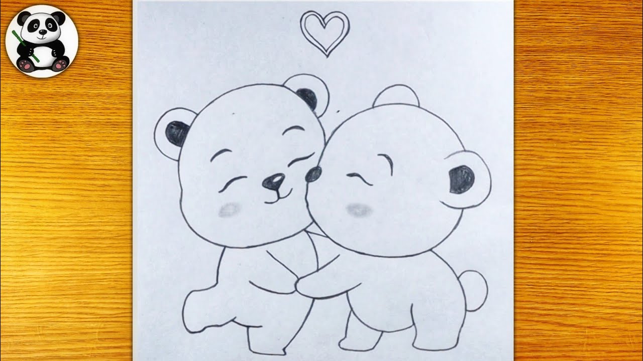 Two kissing animals pencil drawings | couple drawing | arts ...