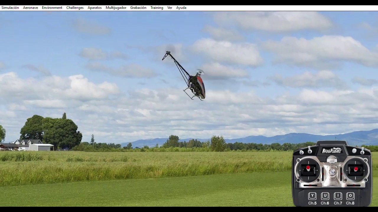 RealFlight 7.5 training after 50 flight hours / Practica despues de 50 ...