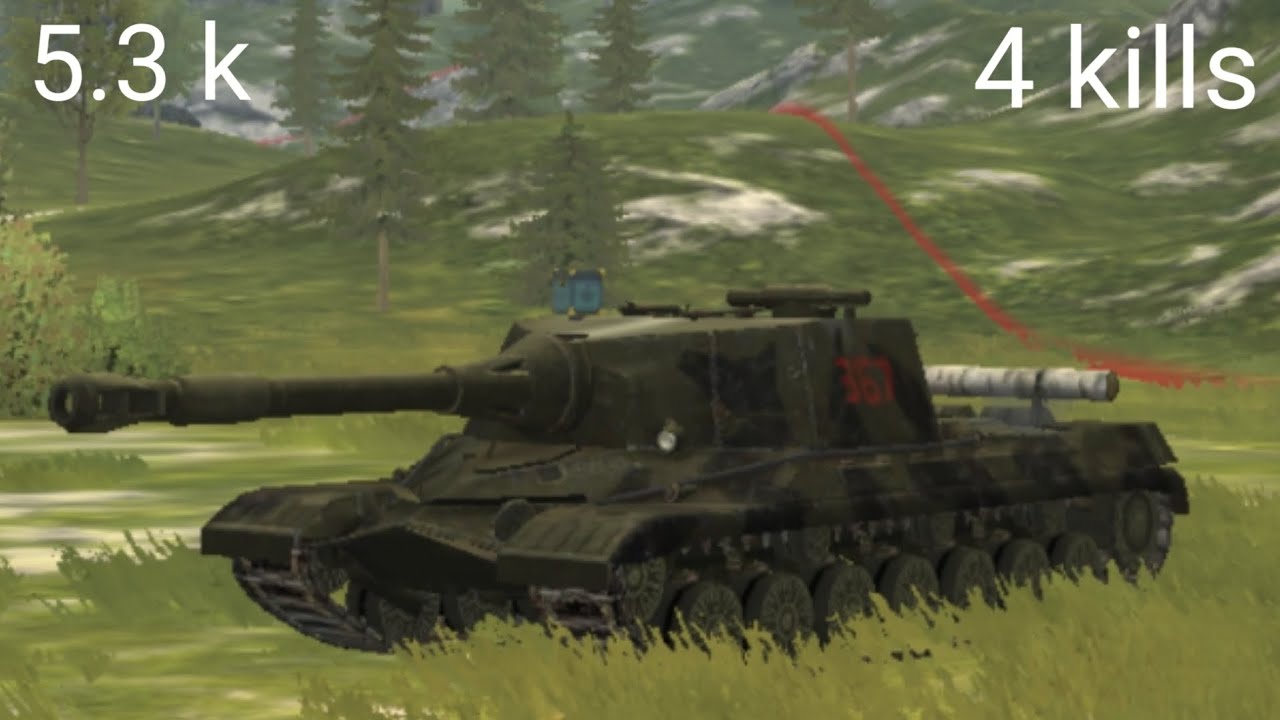 World of Tanks Blitz Obj 268 5.3k Dmg and 4 kills - YouTube