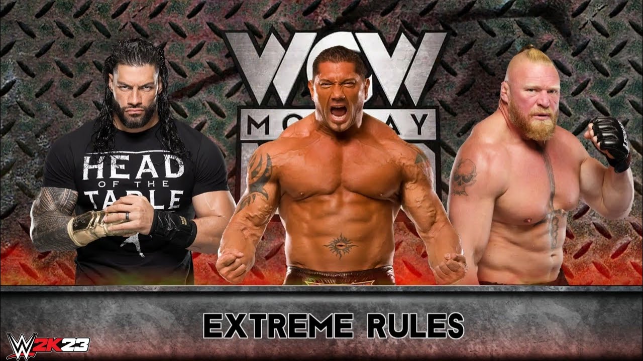 Full Match - Batista vs. Roman Reigns vs. Brock Lesnar: Extreme Rules ...