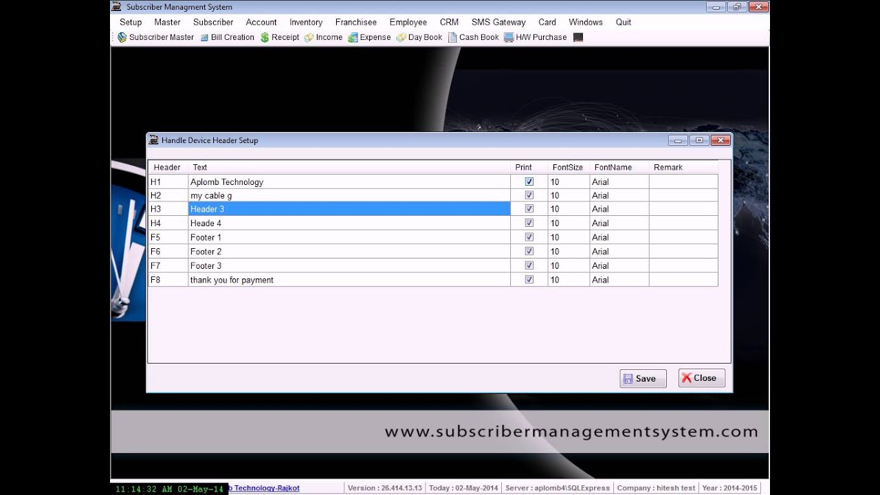 Cable Billing software Accounting Software Hand Held Device Data ...