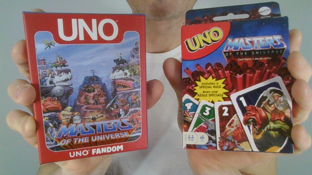 Masters of the Universe UNO Fandom 2024 vs Original 2020 Cards ...