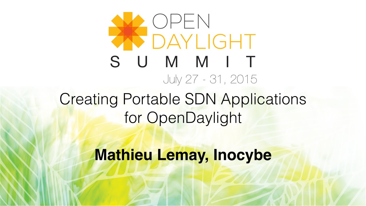 Creating Portable SDN Applications for OpenDaylight - YouTube