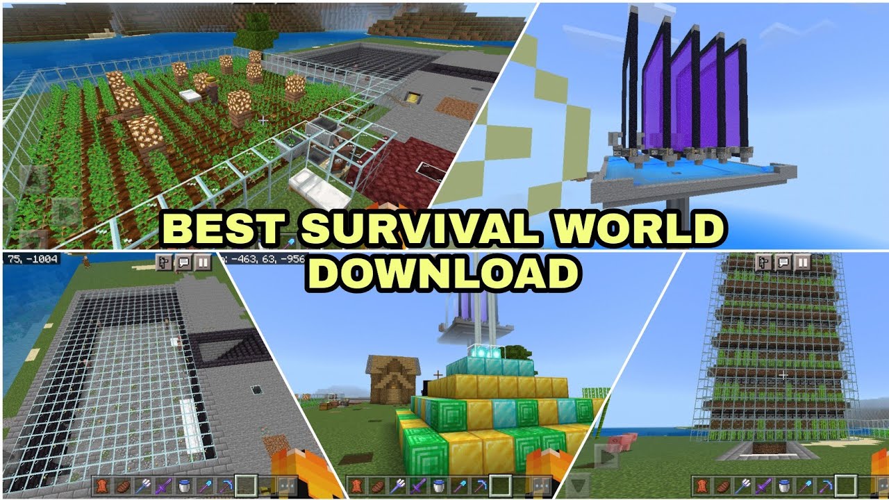 #8 Op Survival World Tour and download link || Minecraft Survival world ...